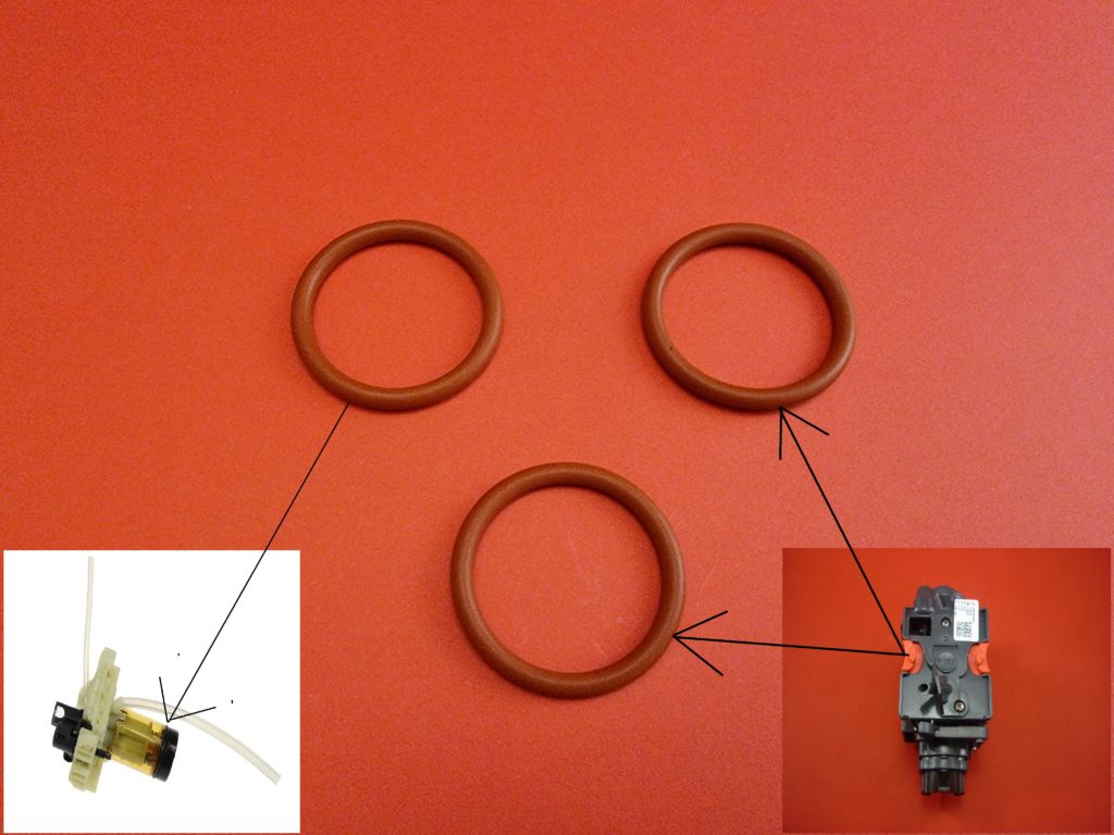 GENUINE Delonghi, 3 x Replacement Red O Ring for Brew Unit, Diffuser ...